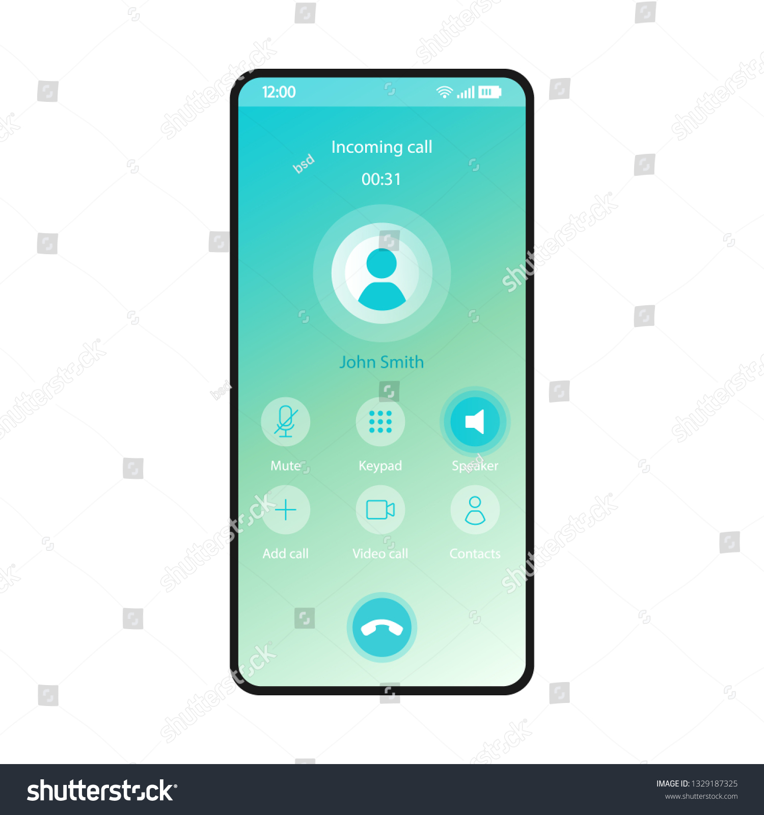 Switch Speaker Smartphone Interface Vector Template Stock Vector (Royalty Free) 1329187325 ...
