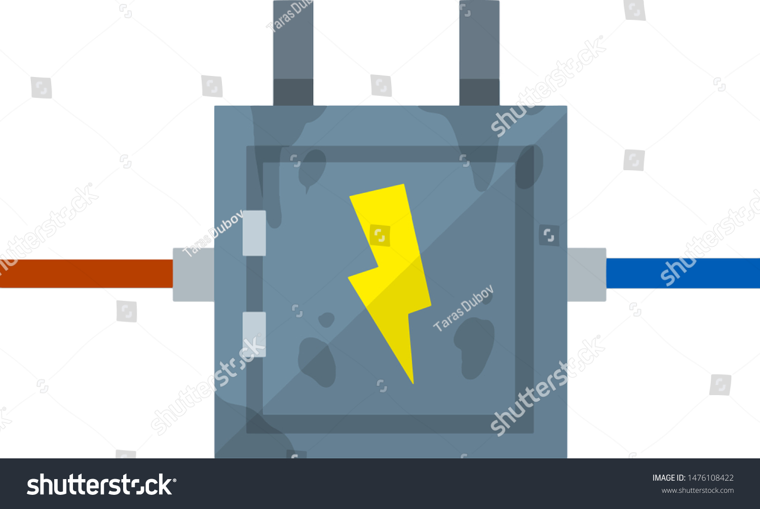 Switchboard Electrical Wires Box High Voltage Stock Vector (Royalty ...