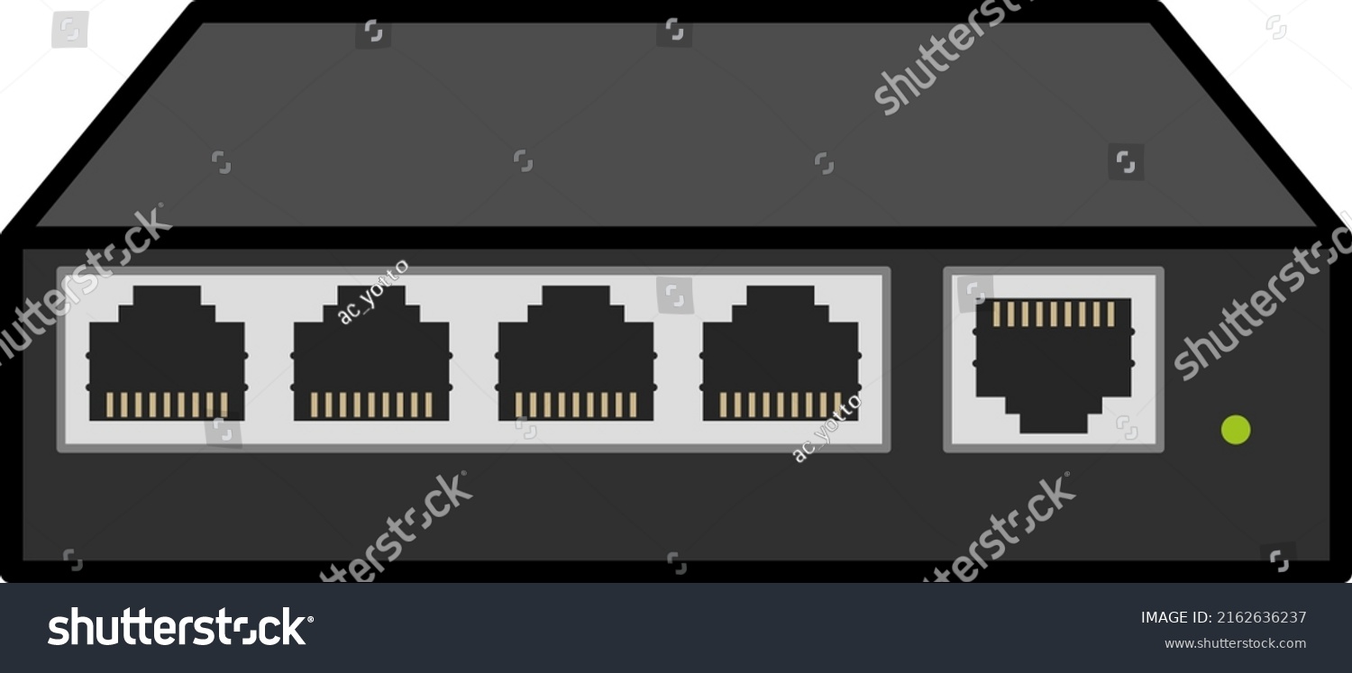 Switching Hub Isolated Vector Illustration Stock Vector (Royalty Free ...