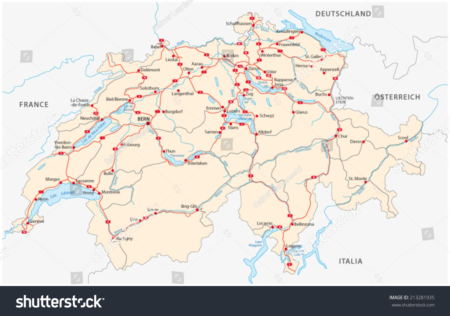 701 Map switzerland lake Images, Stock Photos & Vectors | Shutterstock