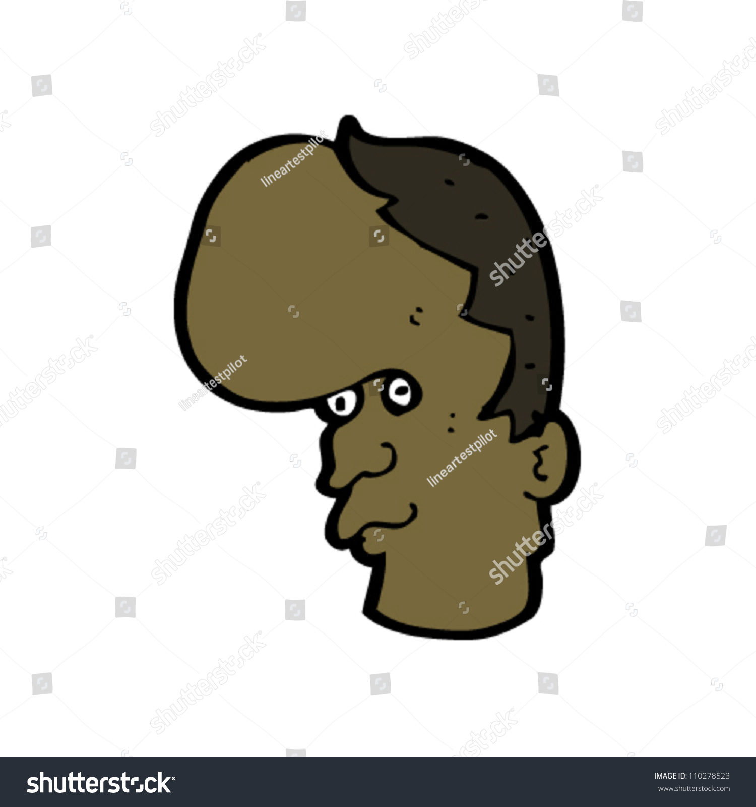 Swollen Brain Head Cartoon Stock Vector (Royalty Free) 110278523