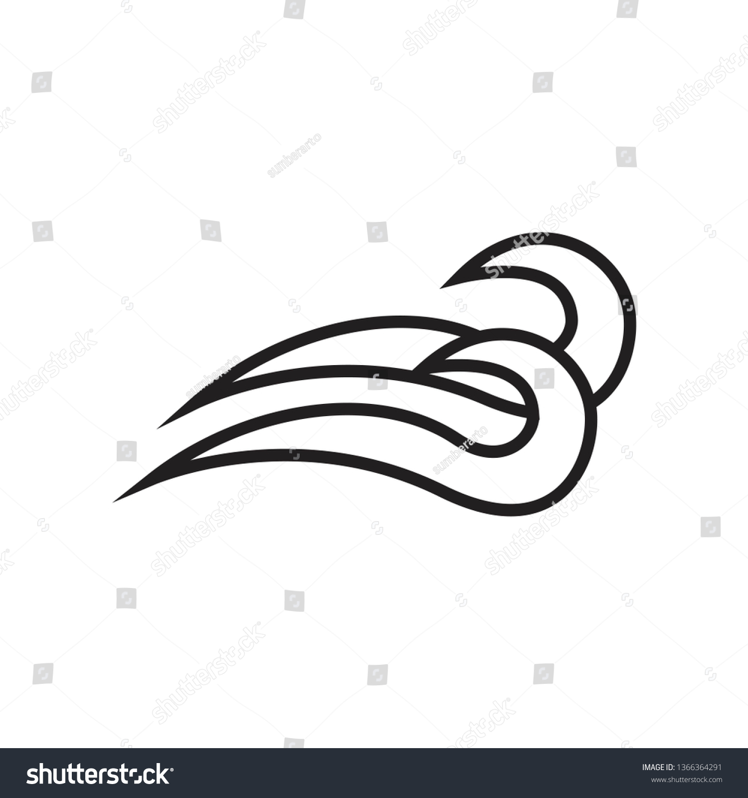 Swoosh Icon Template Stock Vector (Royalty Free) 1366364291 | Shutterstock
