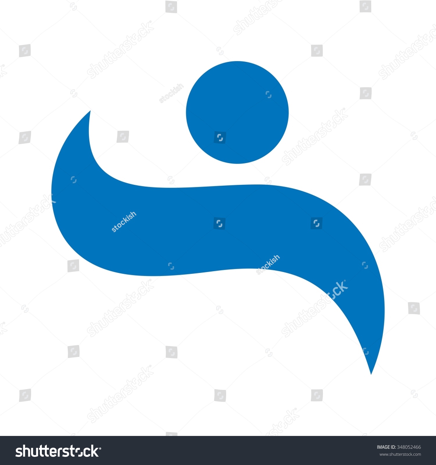 Swoosh Person Logo Vector Stock Vector (Royalty Free) 348052466