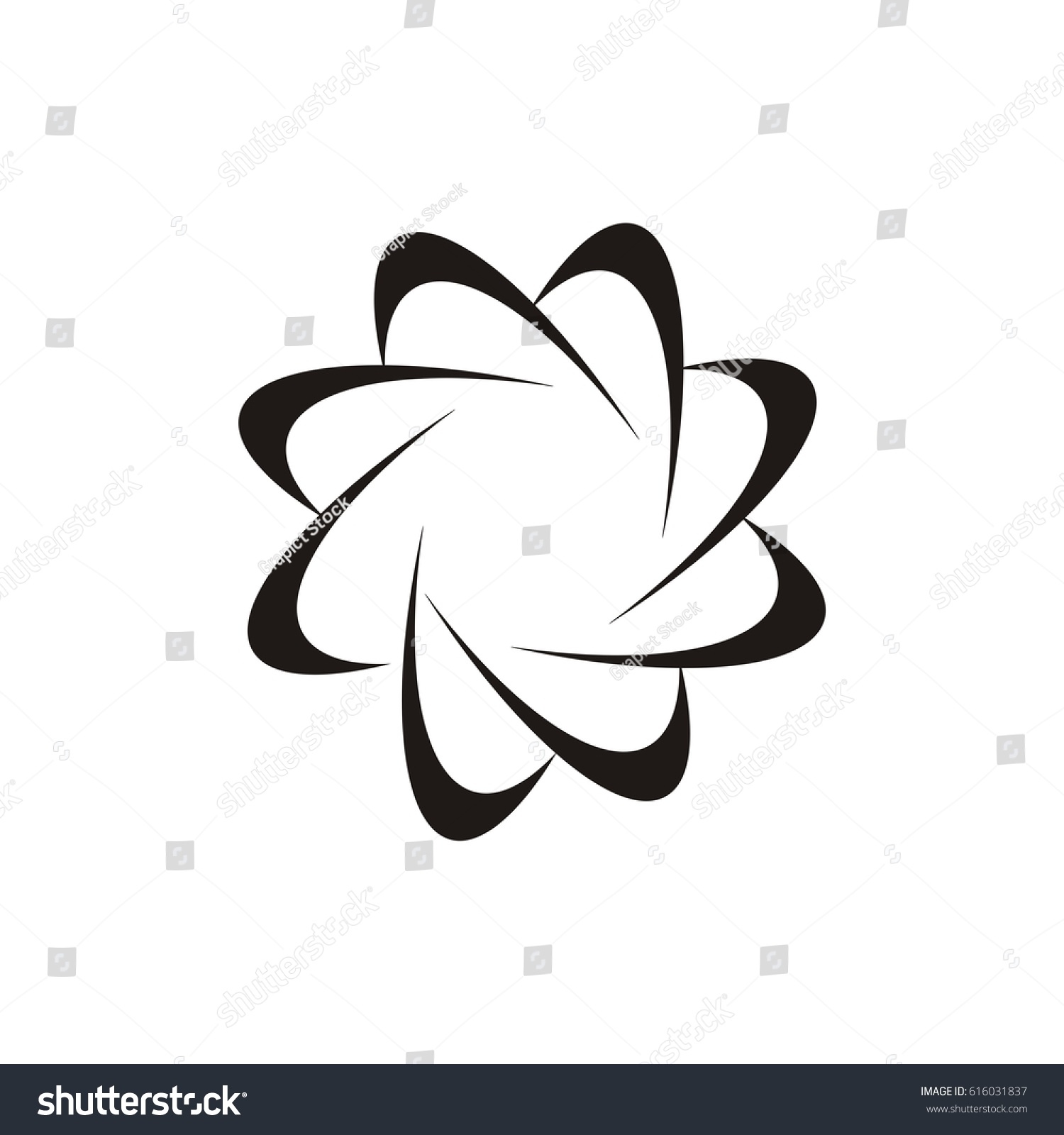Swoosh Rotation Logo Design Stock Vector (Royalty Free) 616031837 ...