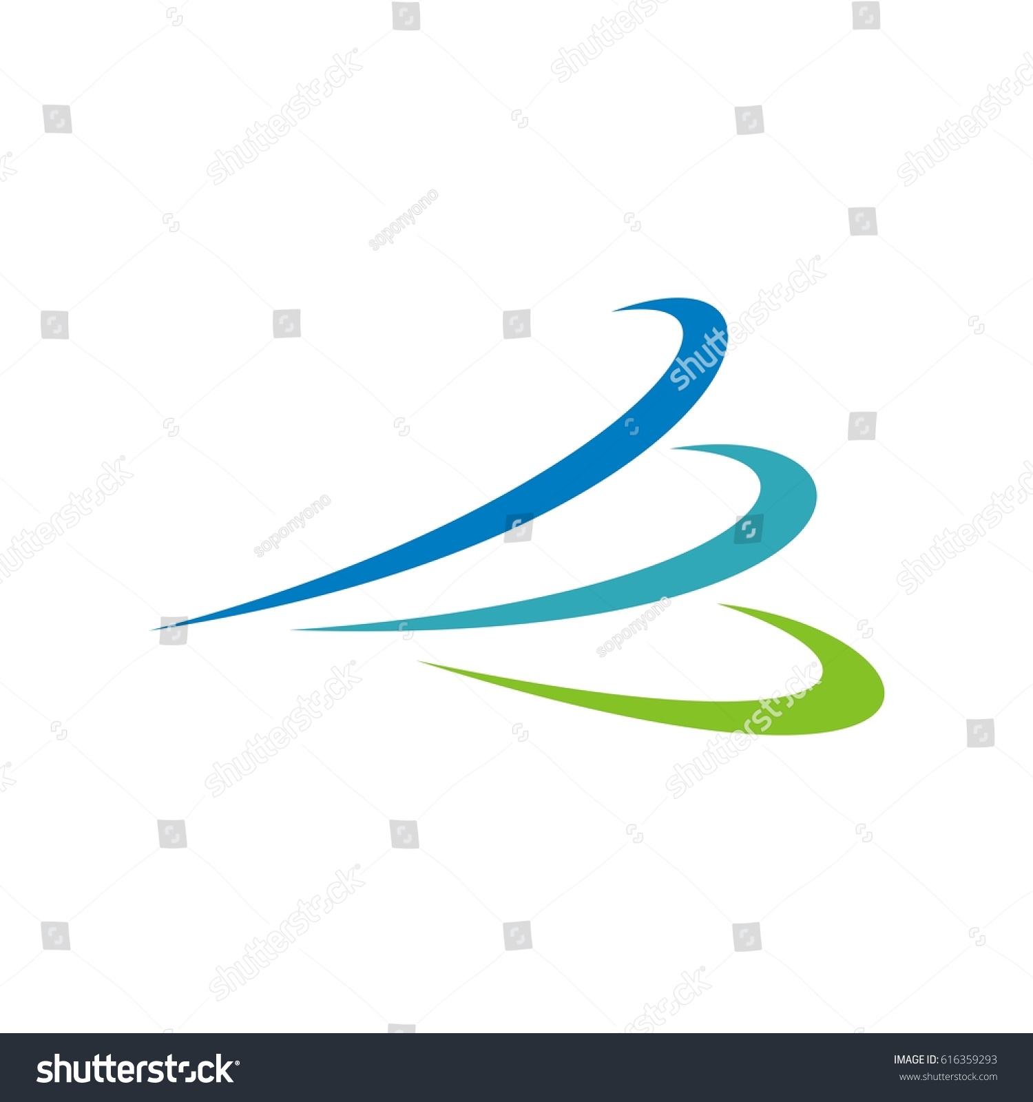 Swoosh Stacked Vector Logo Template Illustration Stock Vector (Royalty ...