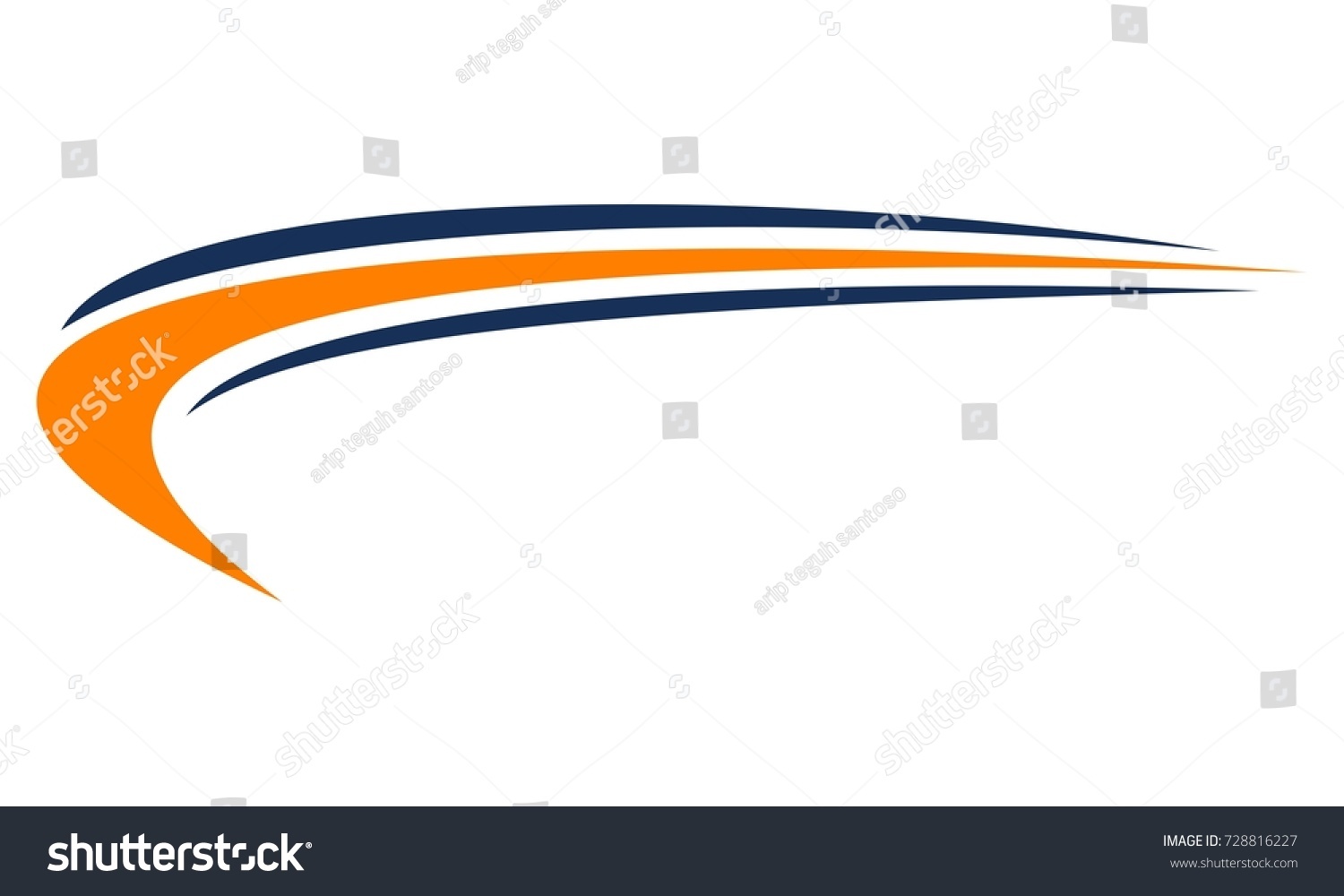 Swoosh Template Stock Vector (Royalty Free) 728816227