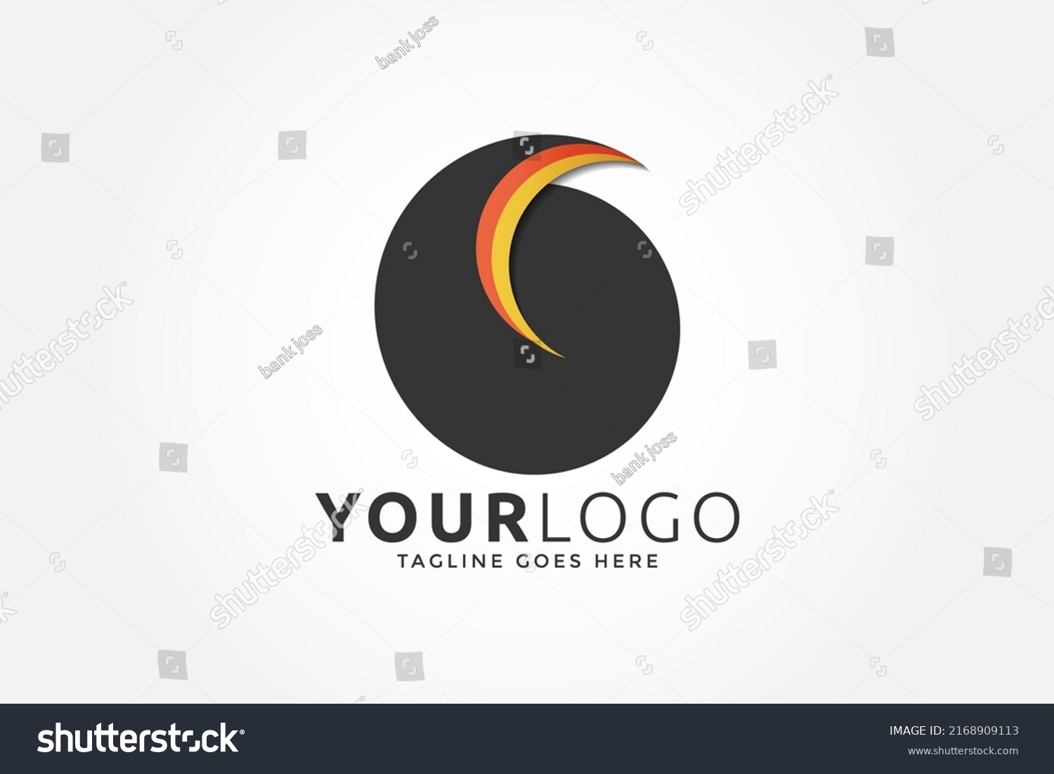 Swooshed Circular Abstract Logo Template Stock Vector (Royalty Free ...