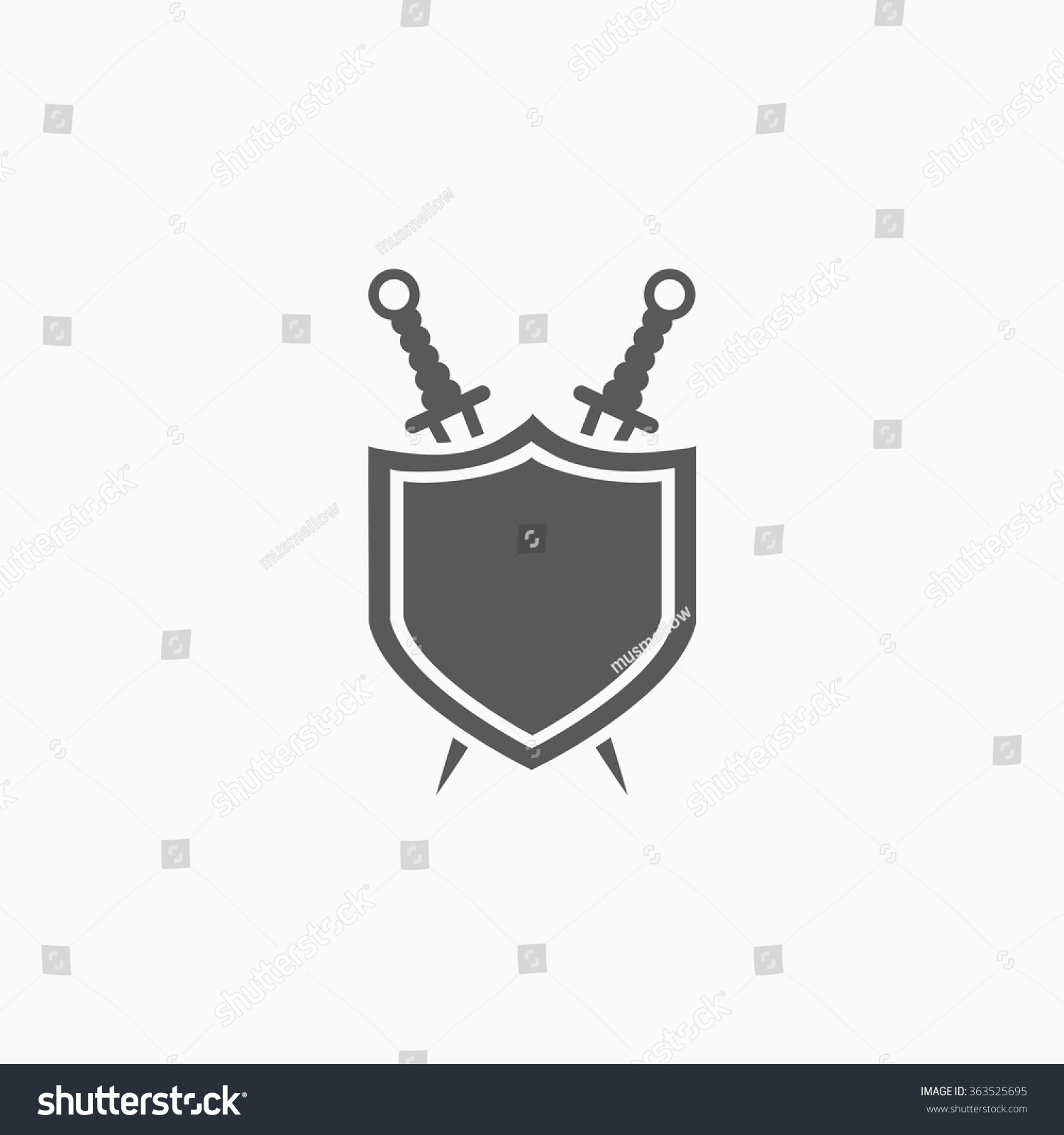 Sword Shield Icon Stock Vector (Royalty Free) 363525695 | Shutterstock
