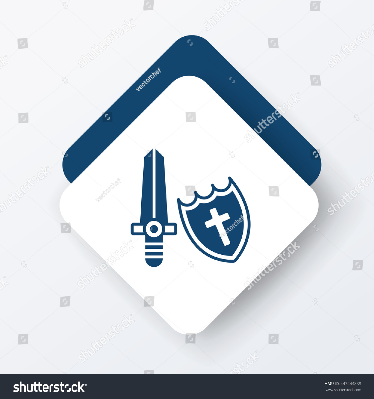 Sword Shield Icon Stock Vector (Royalty Free) 447444838 | Shutterstock
