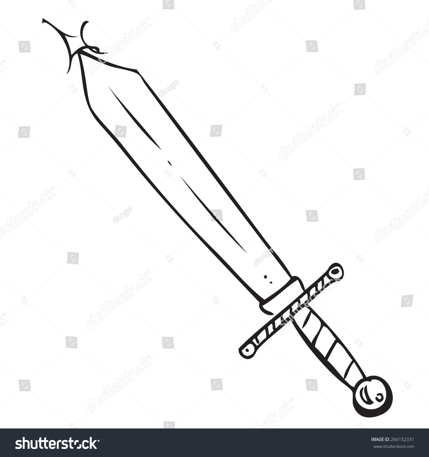 Sword Doodle Stock Vector (Royalty Free) 266152331 - Shutterstock