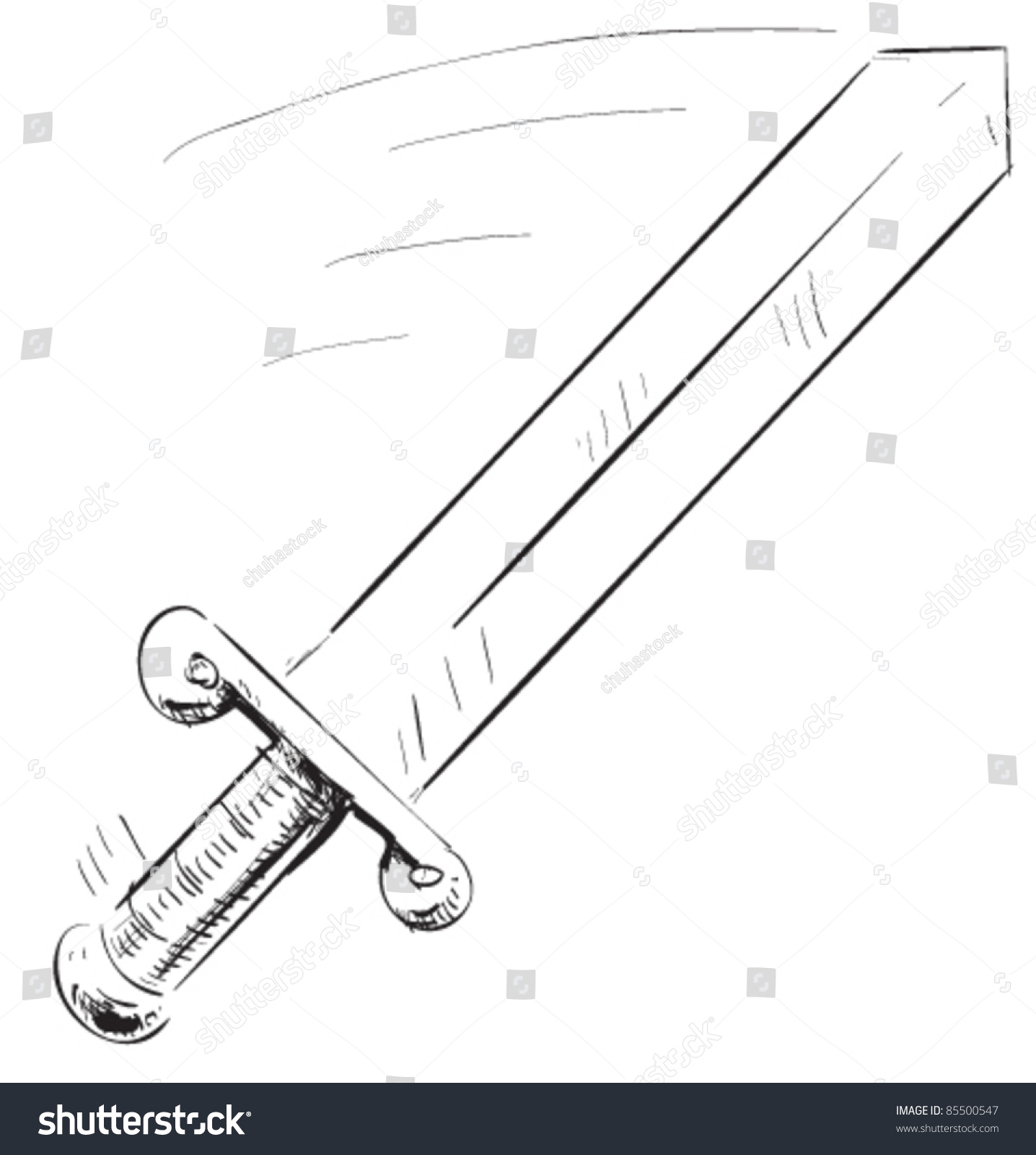 Sword Sketch Hand Drawing Vector Illustration - 85500547 : Shutterstock