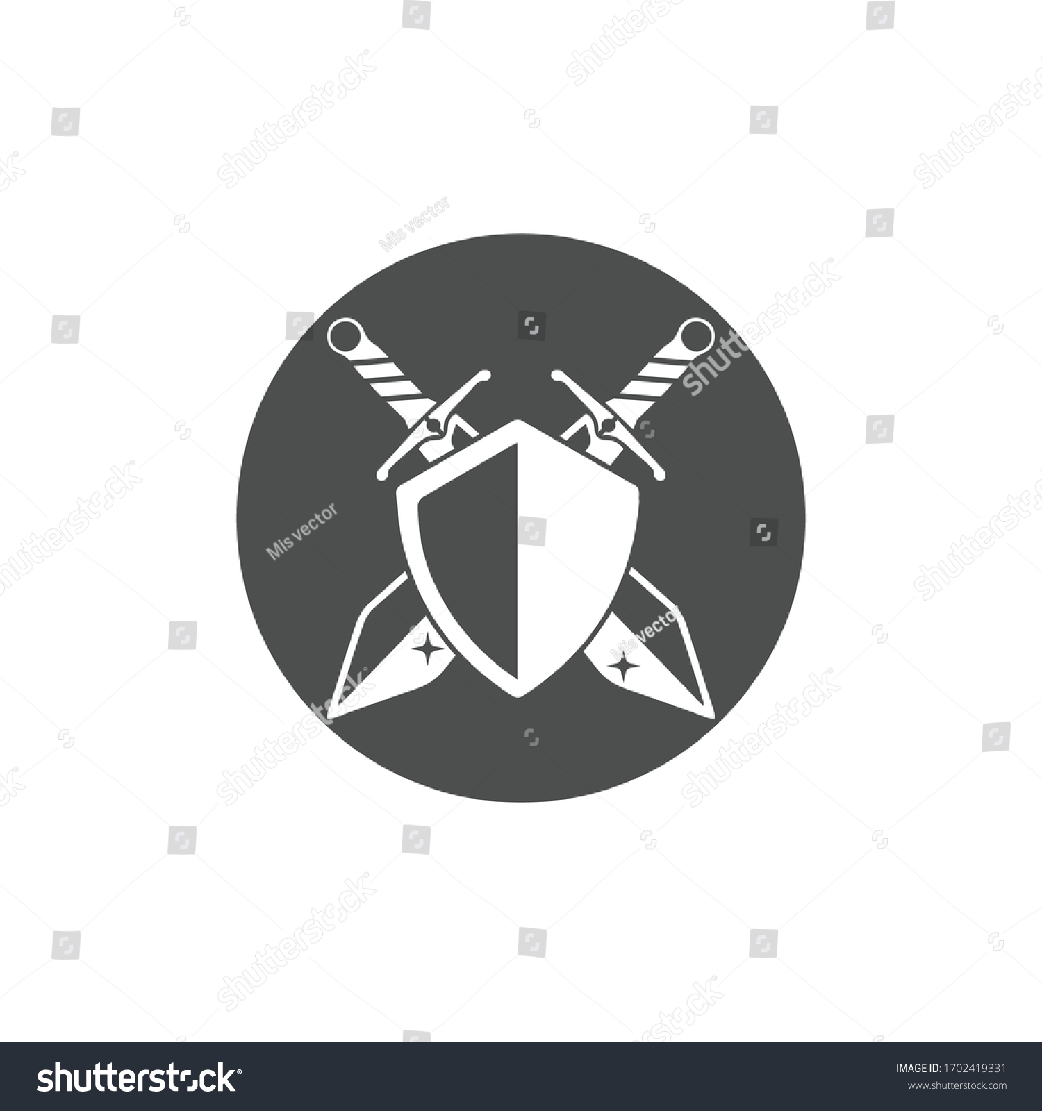 Sword Weapon Vector Logo Template Illustration Stock Vector (Royalty ...