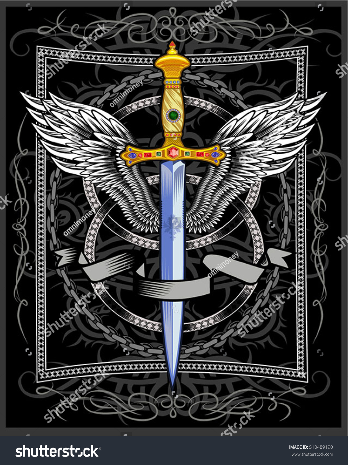 594 Angel warrior sword vector Images, Stock Photos & Vectors ...