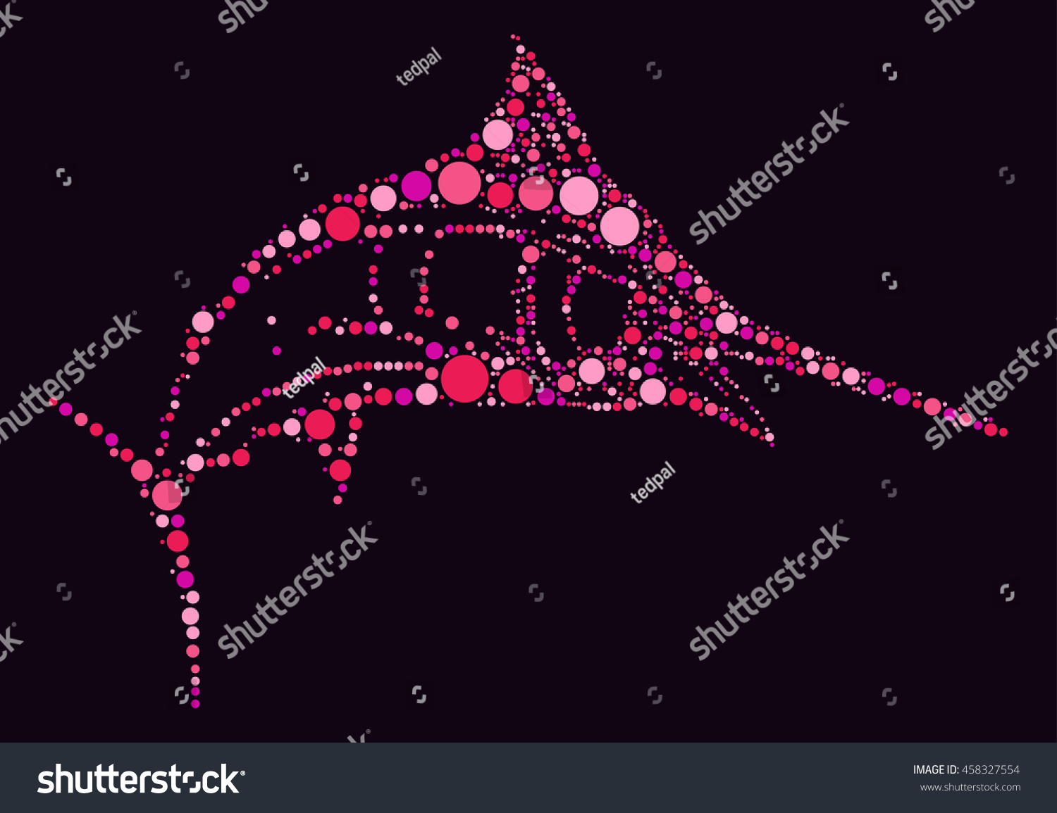 Swordfish Shape Vector Design By Color Stock Vector (Royalty Free ...
