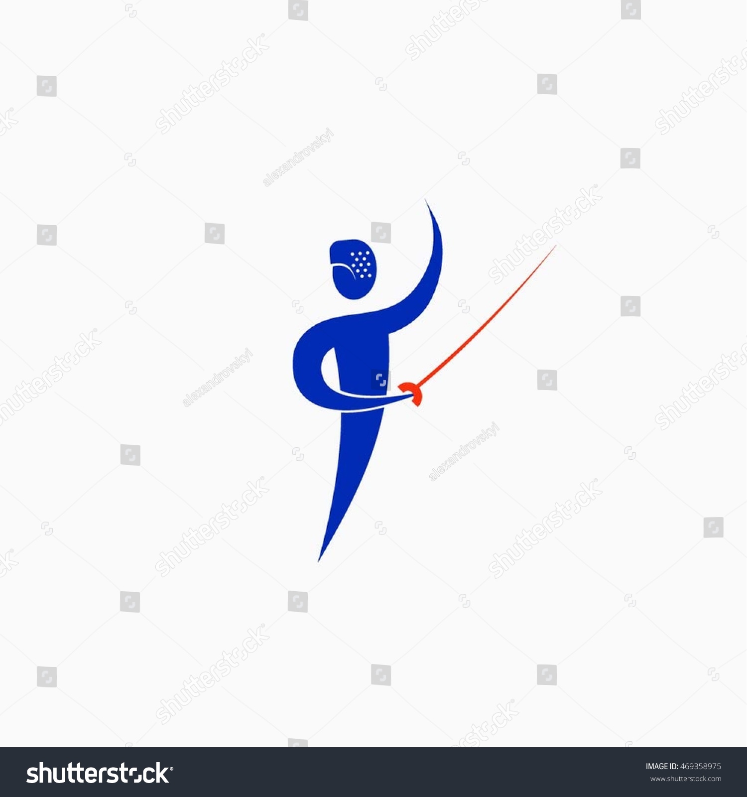 Swordsman Icon Stock Vector (Royalty Free) 469358975