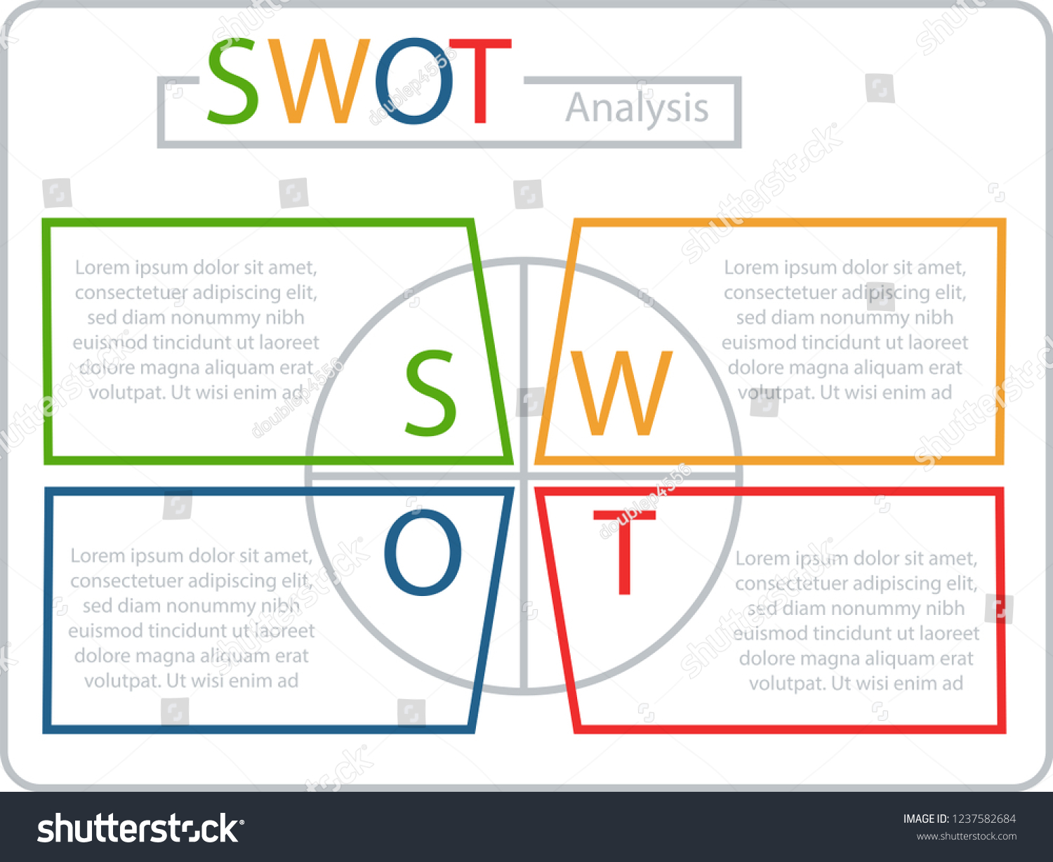Swot Analysis Table Design Blank Text Stock Vector (Royalty Free ...