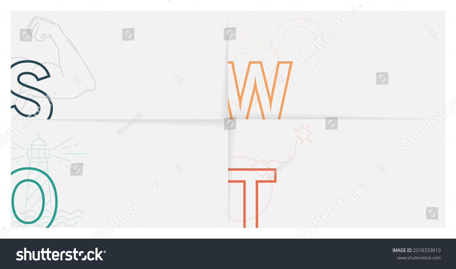 Swot Analysis Template Background Icon Vector Stock Vector (Royalty ...