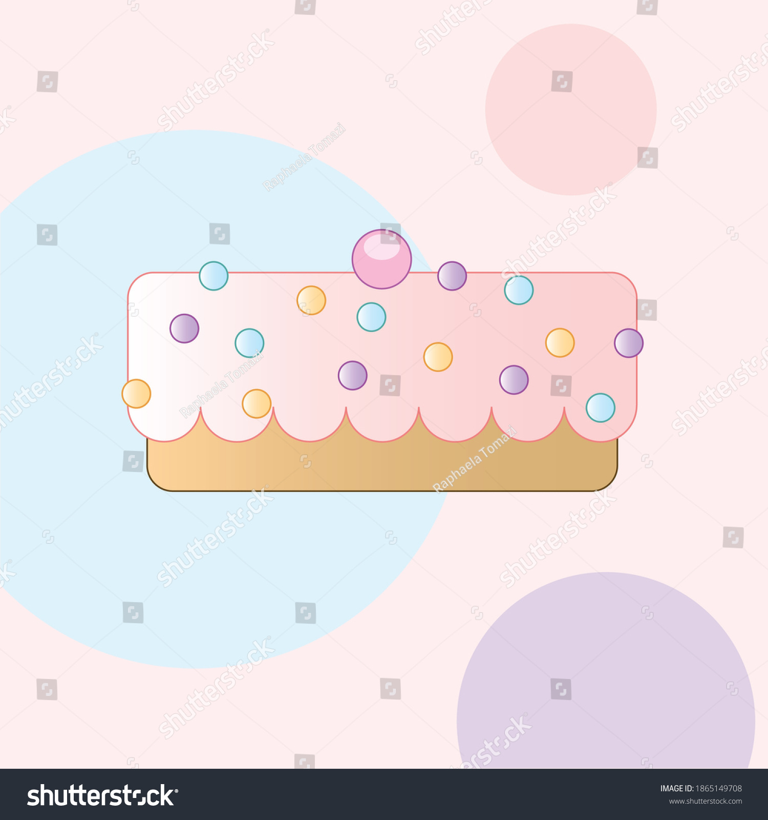 Swwet Cake Snack Vector Design Stock Vector (Royalty Free) 1865149708 ...