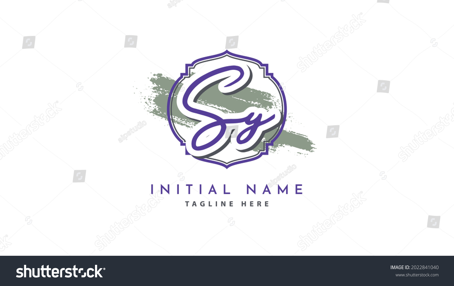 Sy Initials Handwriting Logo Vector Stock Vector (Royalty Free ...