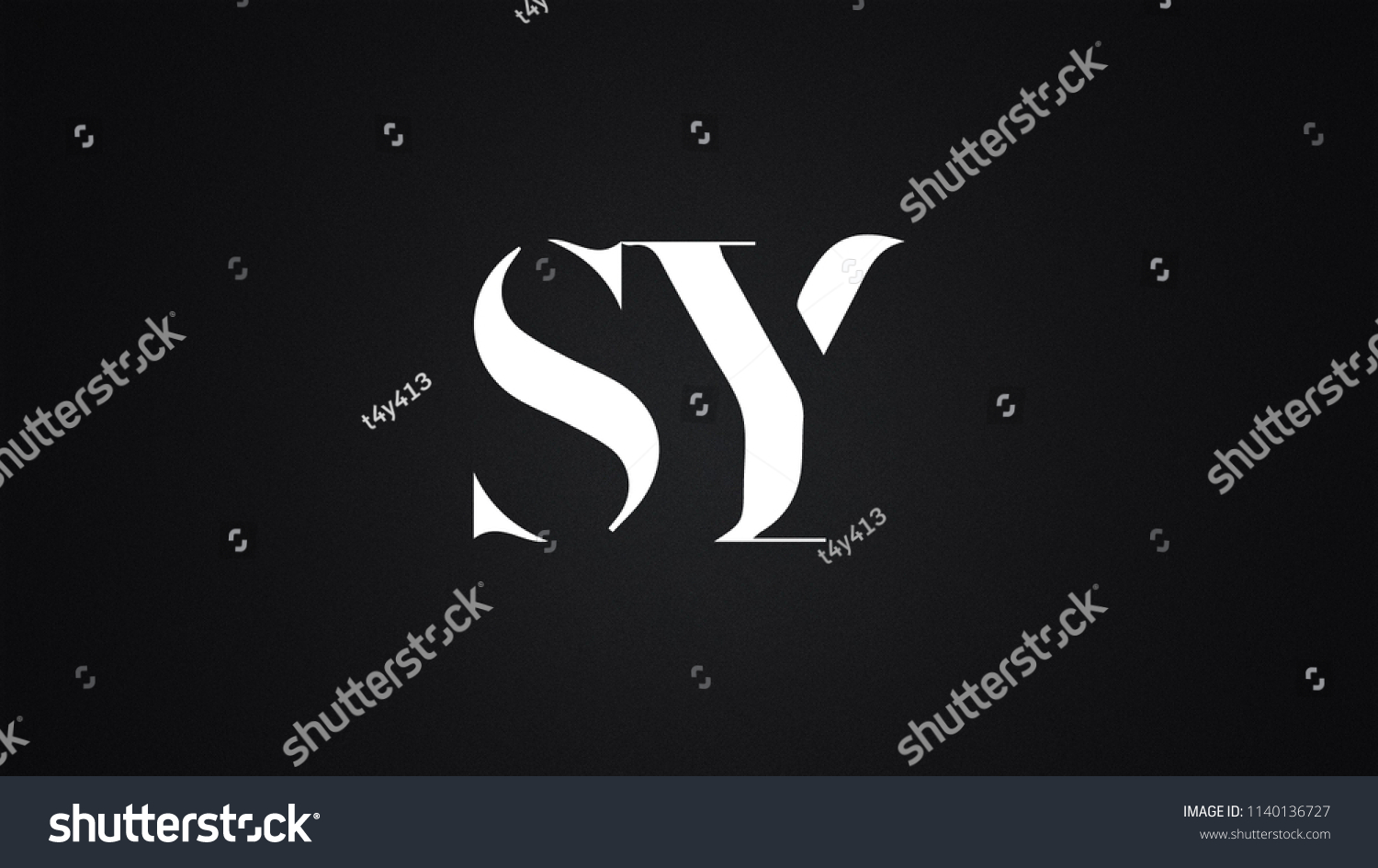 Sy Letter Logo Design Template Vector Stock Vector (Royalty Free ...