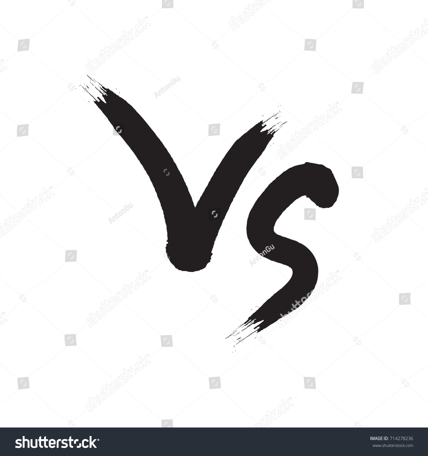 Symbol Competition Vs Vector Illustration Stock Vector (Royalty Free ...