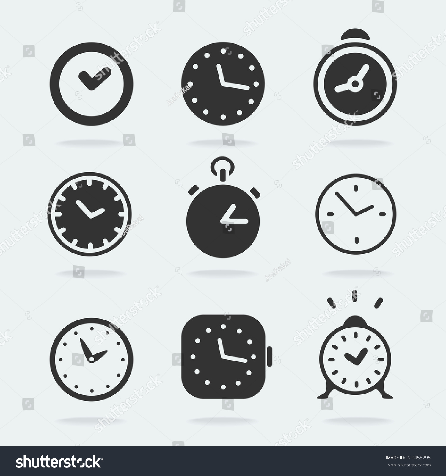 Symbol Dial Watch Stock Vector (Royalty Free) 220455295 | Shutterstock