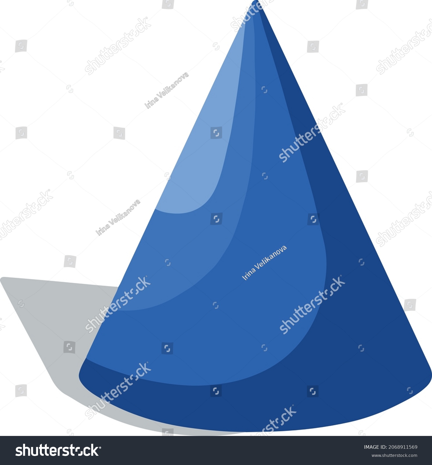 Symbol Icon Vector Cone Volumetric Faces Stock Vector (Royalty Free ...