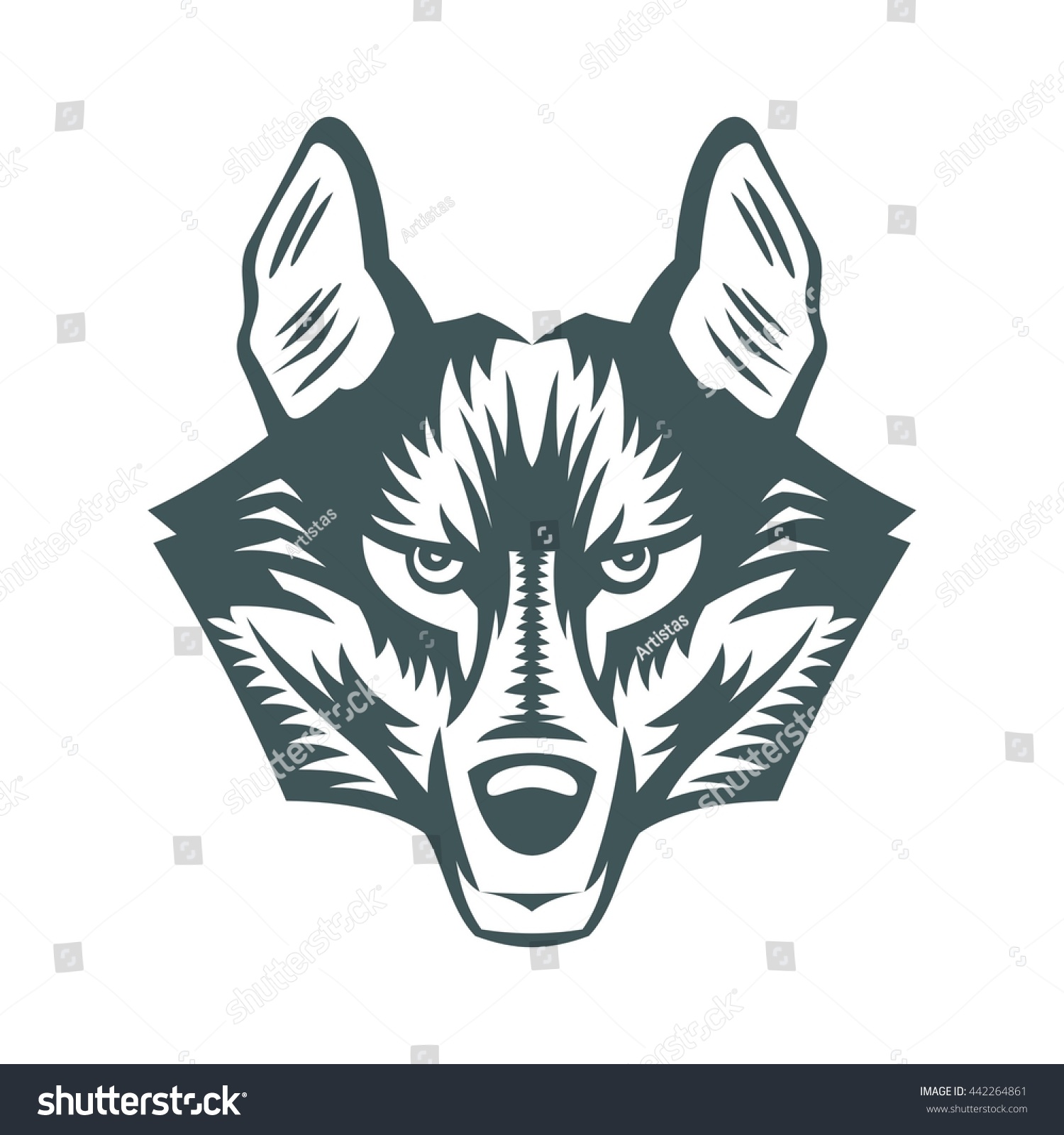 Symbol Icon Wolf Stock Vector (Royalty Free) 442264861 | Shutterstock