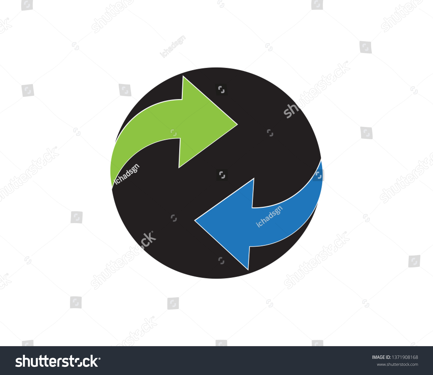 Symbol Bidirectional Arrows Data Transfer Vector Stock Vector (Royalty ...