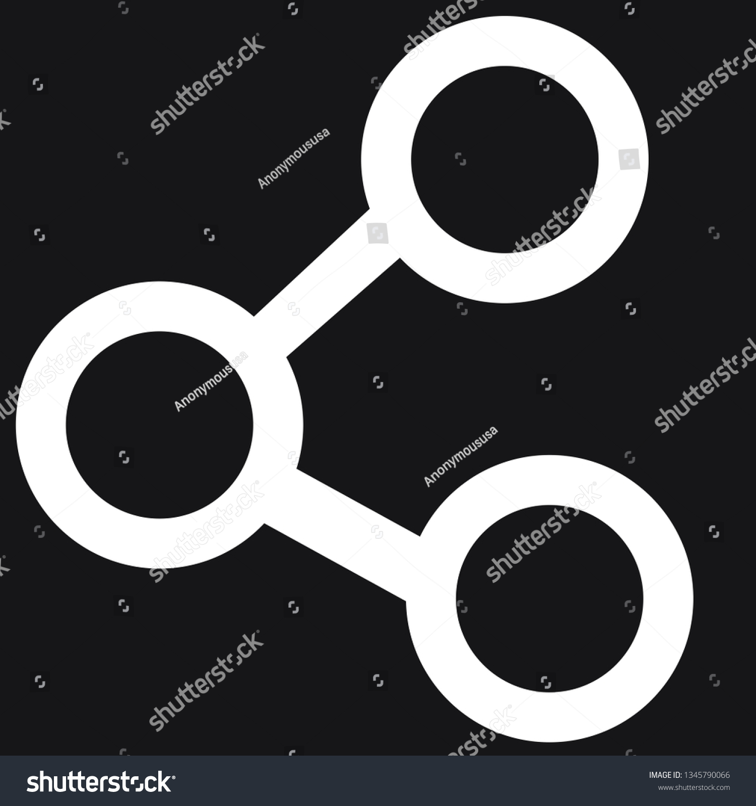Symbol Share Icon: vector de stock (libre de regalías) 1345790066 ...