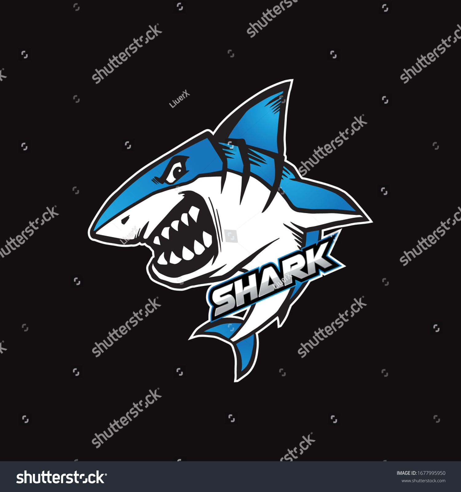 Diseño vectorial del logotipo del tiburón: vector de stock (libre de ...