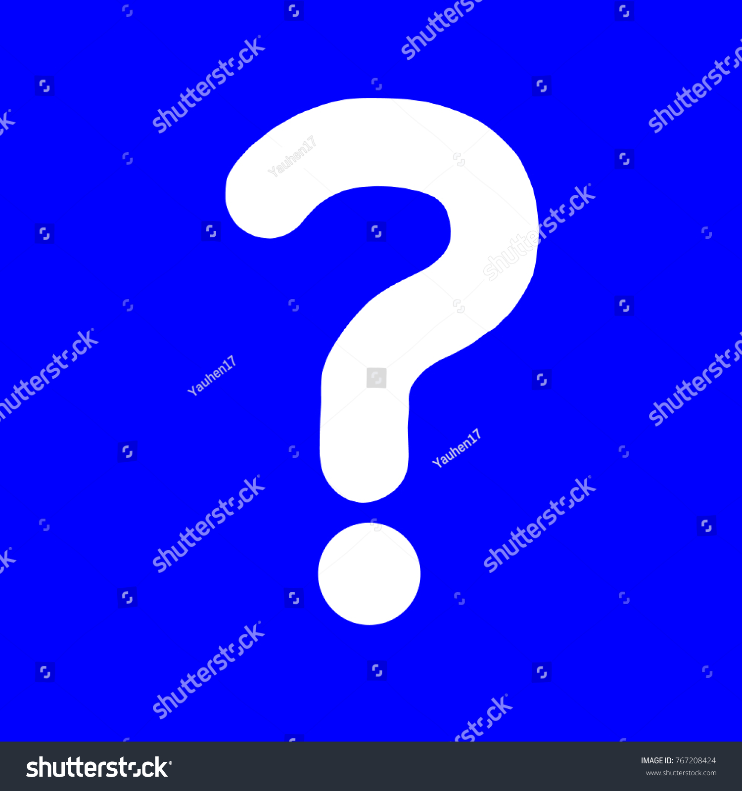 Symbol White Question Mark Stock Vector (Royalty Free) 767208424 ...