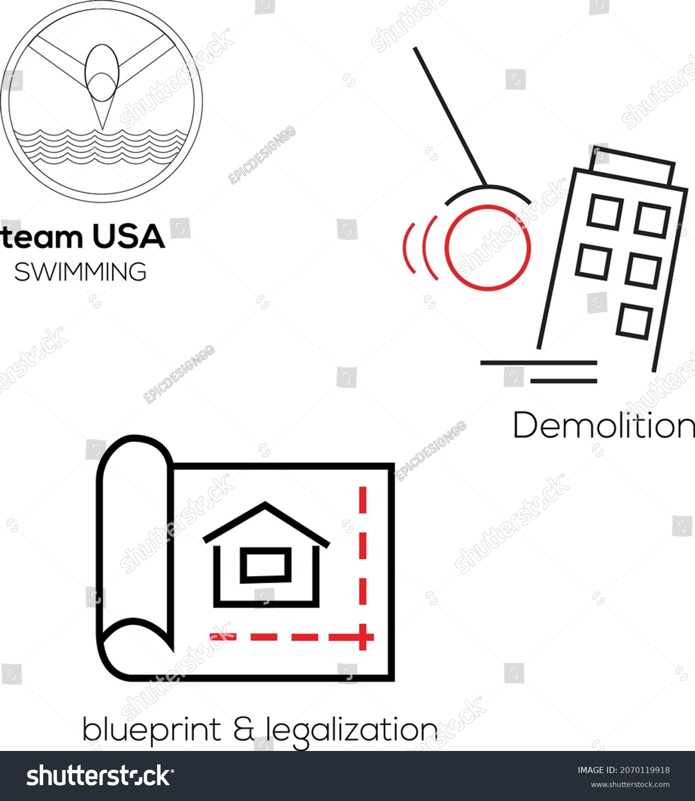 Symbolic Logo Design Ideas Map Stock Vector (Royalty Free) 2070119918 ...