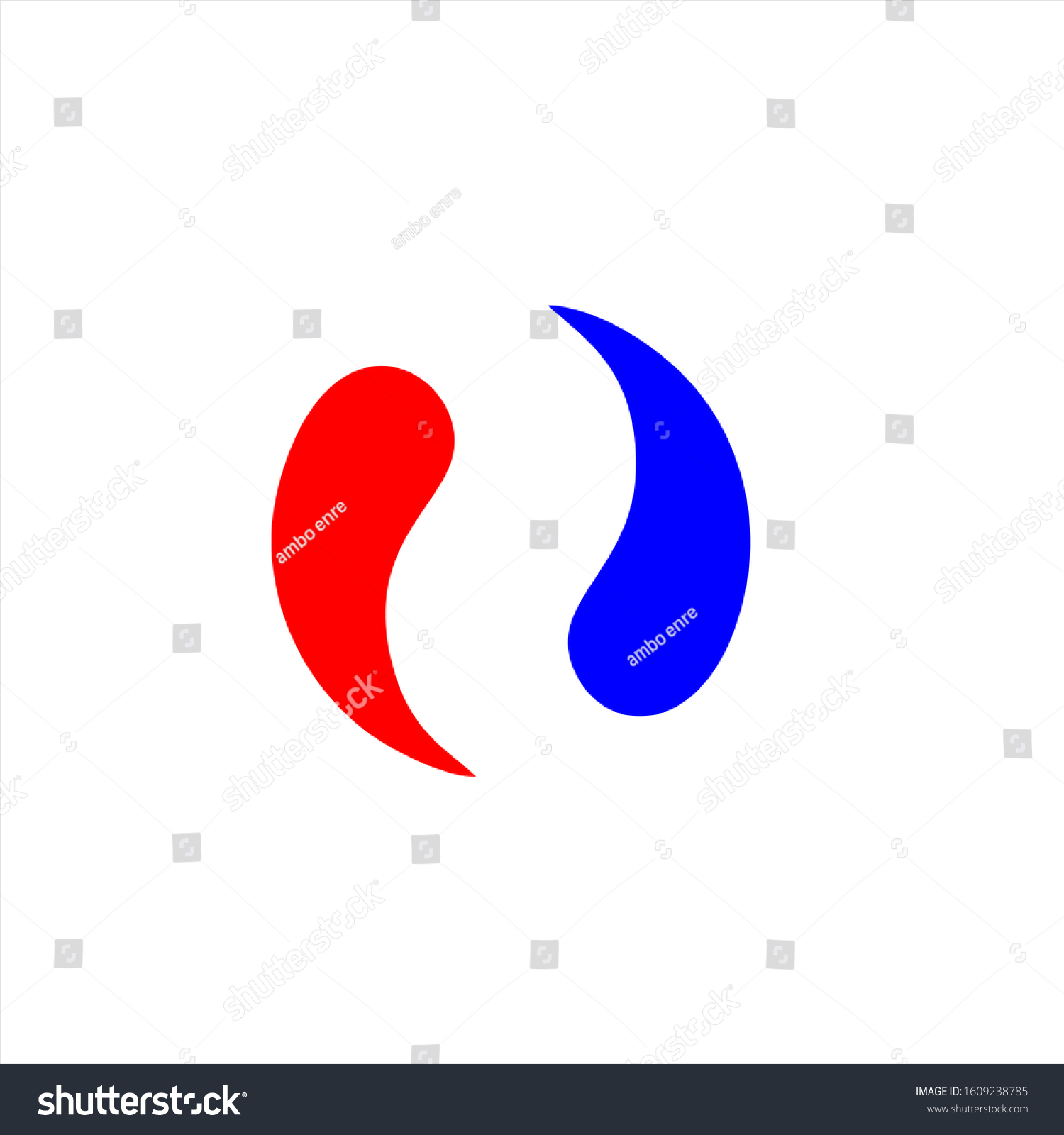 Symbols Red Blue Simplevector Stock Vector (Royalty Free) 1609238785 ...