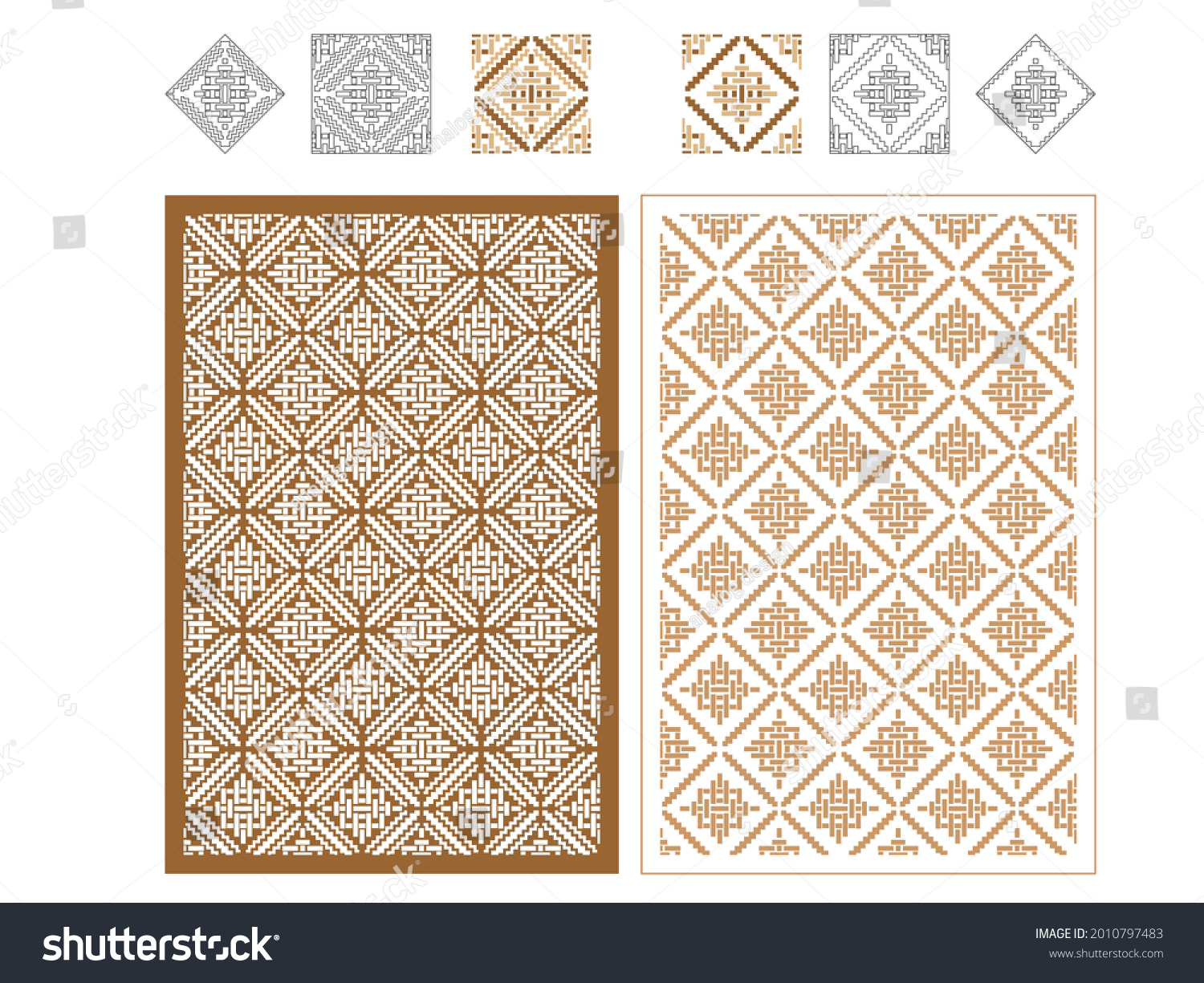 Symmetrical Design Manufacturing Vector Laser Cut Stock Vector (Royalty ...