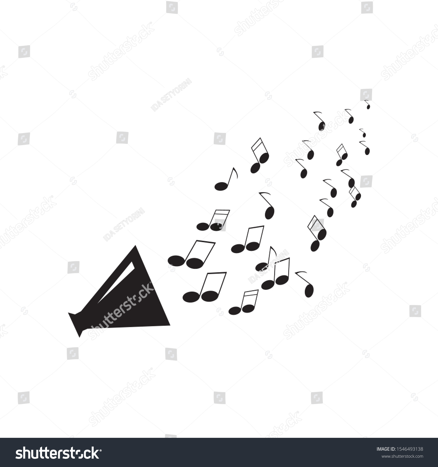 Symphony Note Art Logo Illustration Stock Vector (Royalty Free) 1546493138
