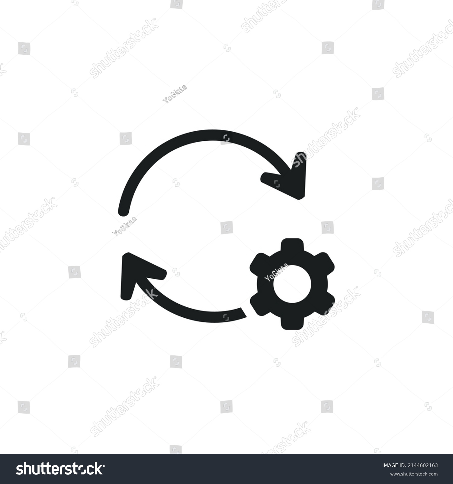 Sync Setting Advanced Options Vector Illustration Stock Vector (Royalty ...