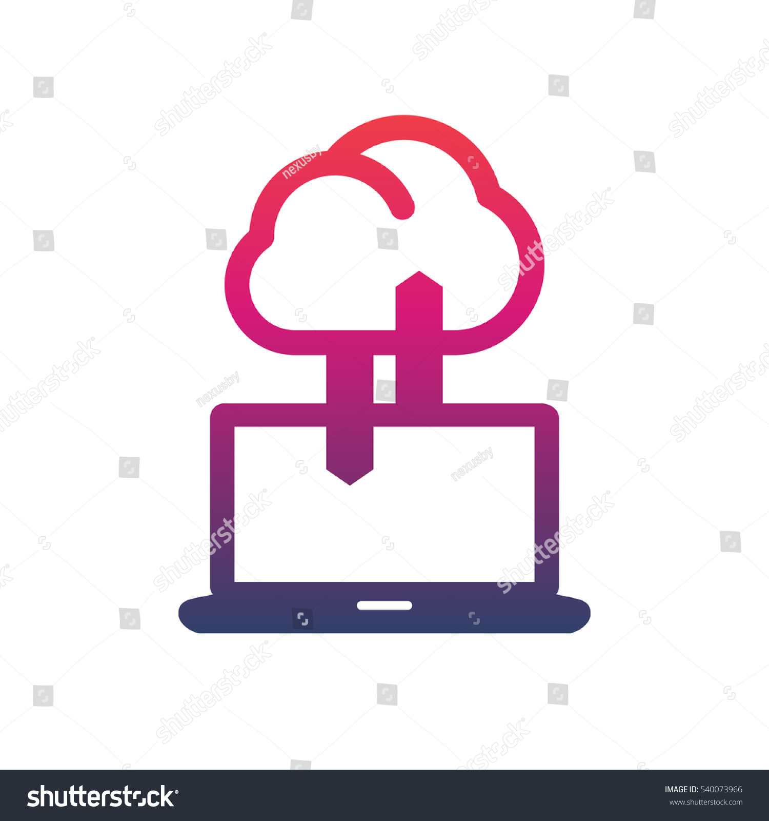 Sync Cloud Icon Data Upload Connection Stock Vector (Royalty Free ...