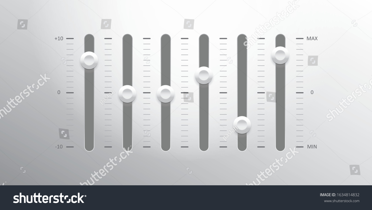 Synthesizer Panel Vector Ui Ux Stock Vector (Royalty Free) 1634814832