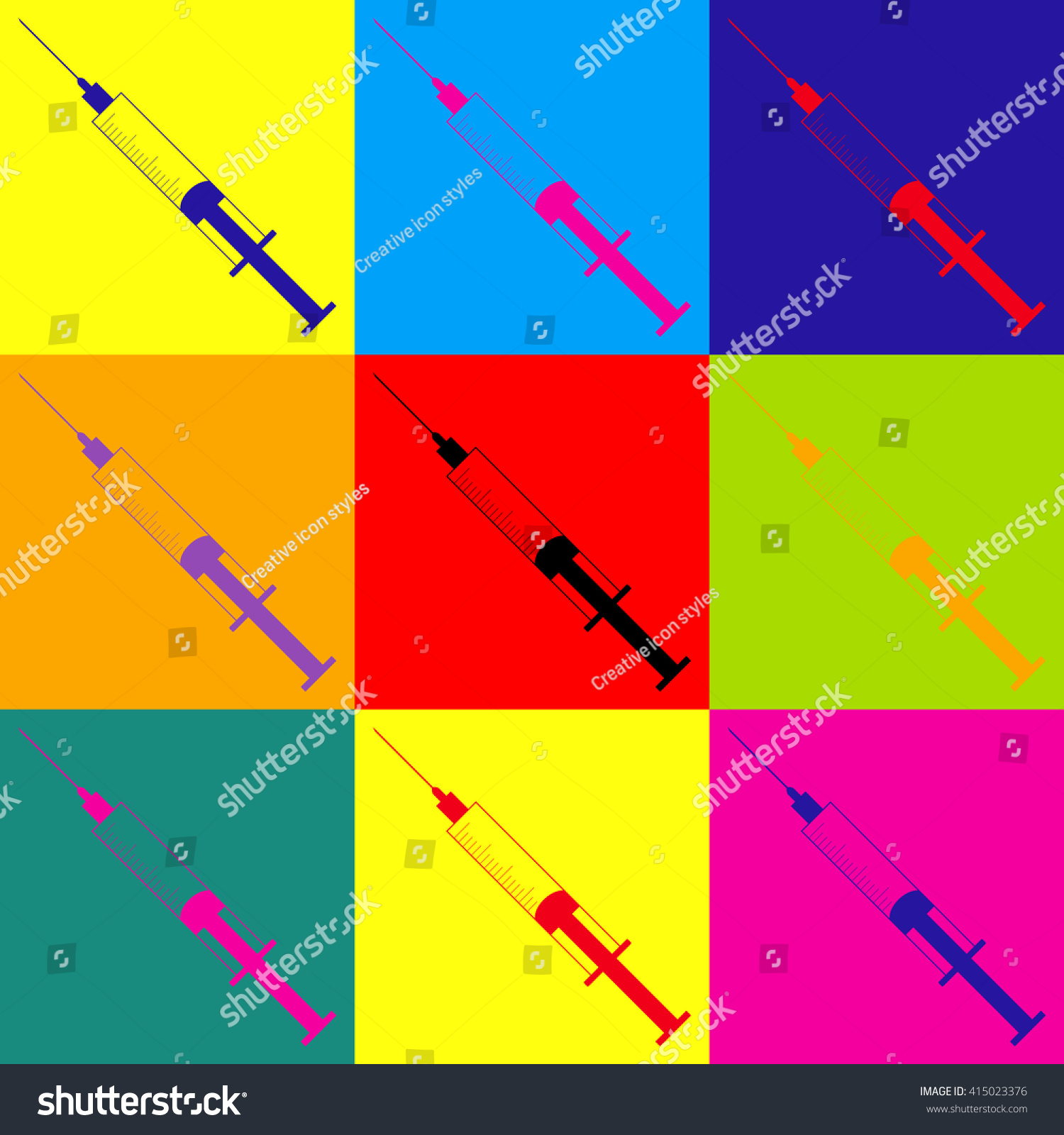 Syringe Sign Stock Vector 415023376 - Shutterstock