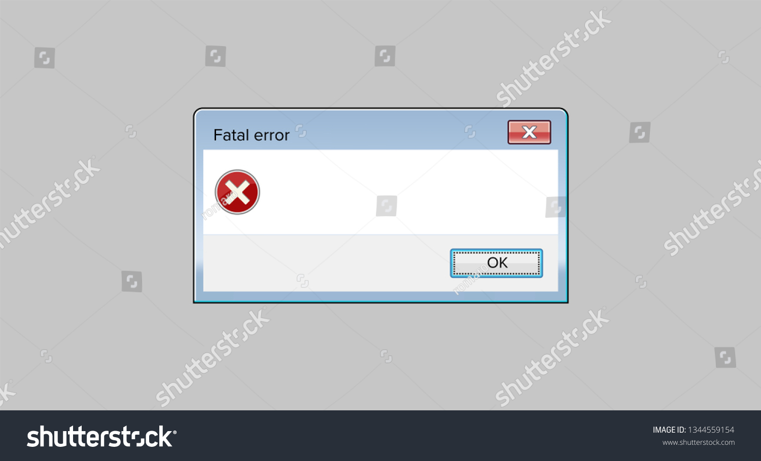 System Easy Transfer Fatal Error Warning Stock Vector Royalty Free 1344559154 Shutterstock