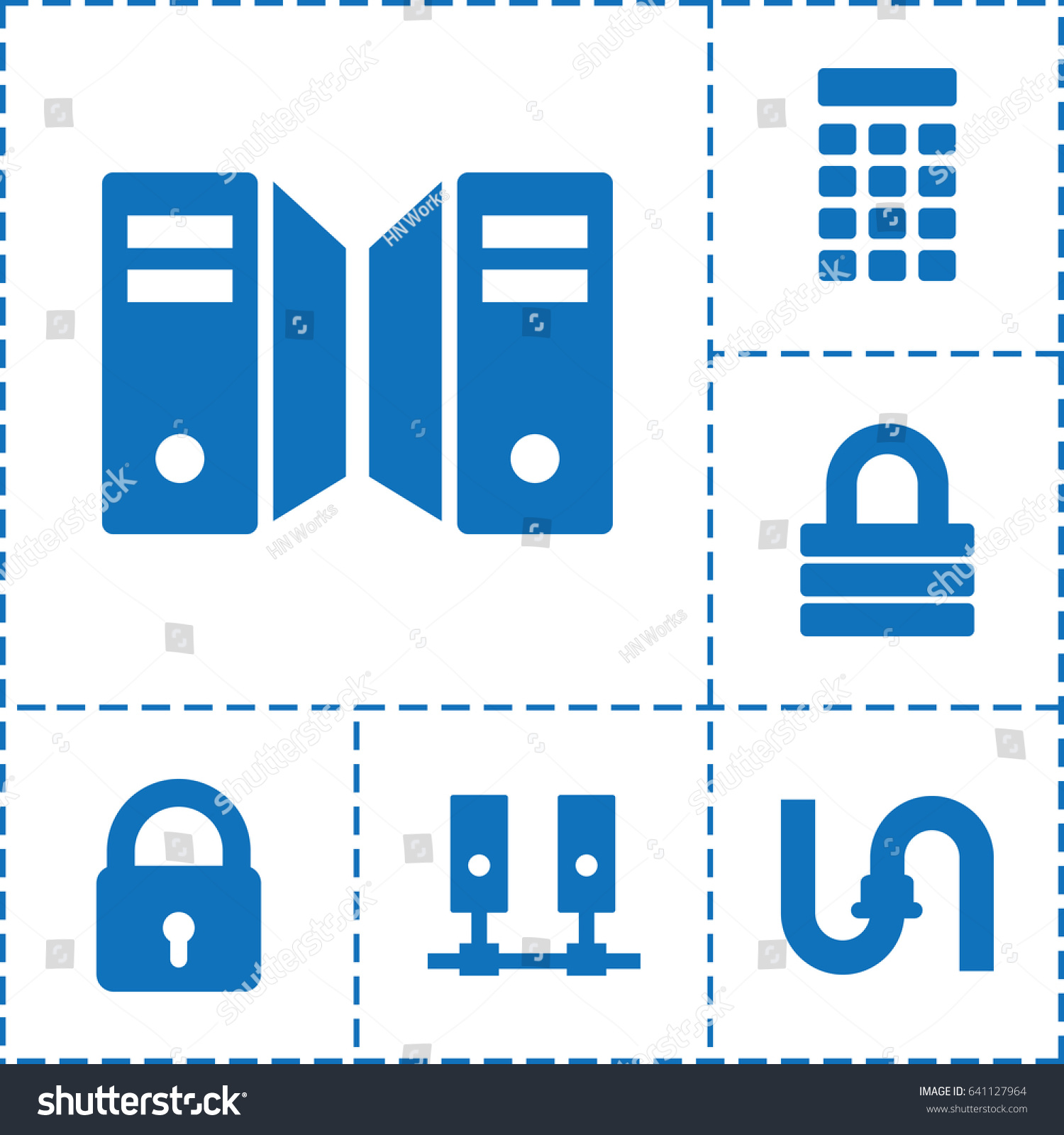 System Icon Set 6 System Filled Stock Vector (Royalty Free) 641127964 ...