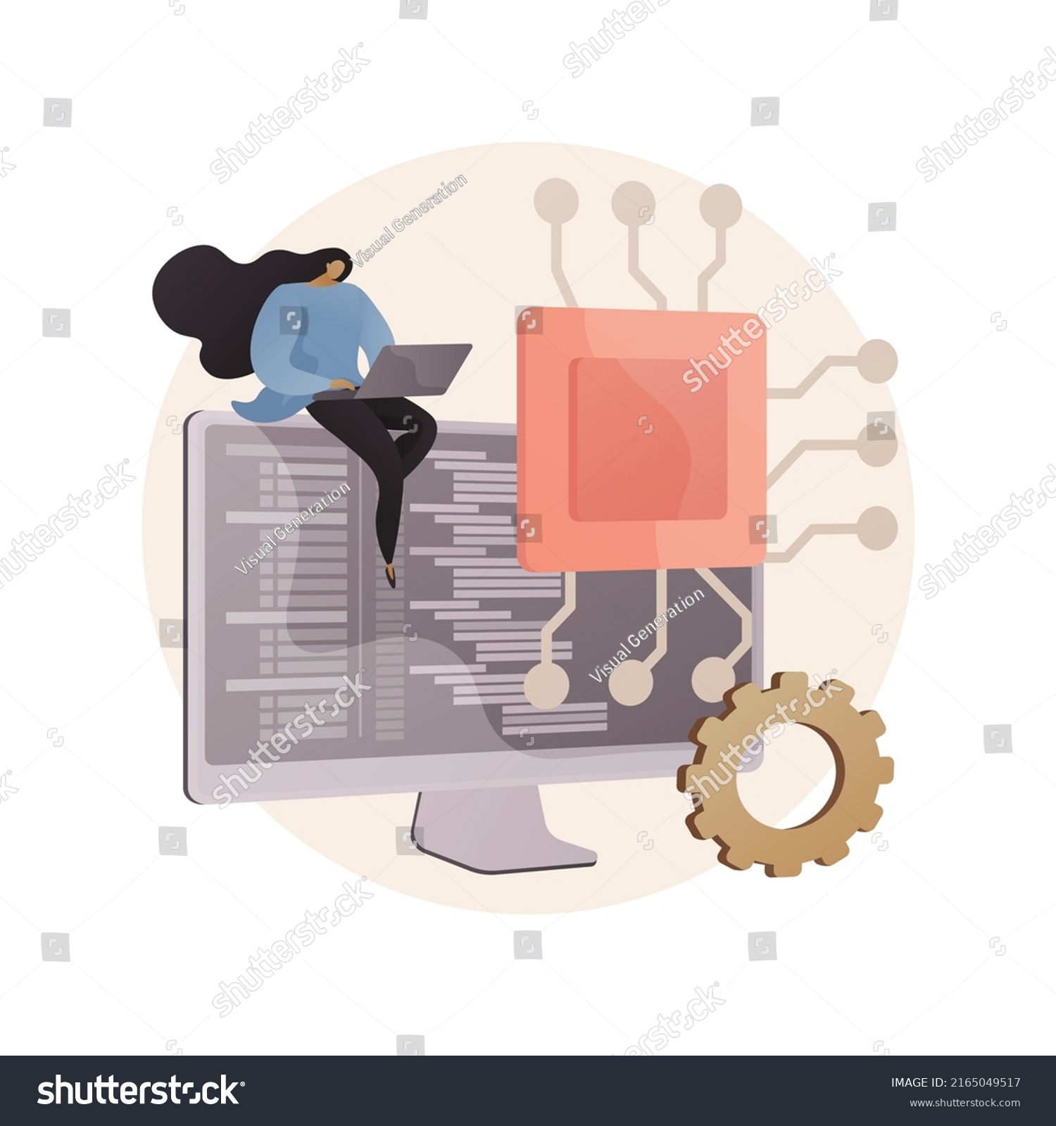 System Software Development Abstract Concept Vector Stock Vector ...