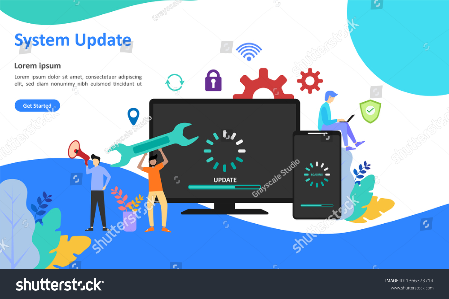 System Update Improvement Change New Version Stock Vector (Royalty Free ...