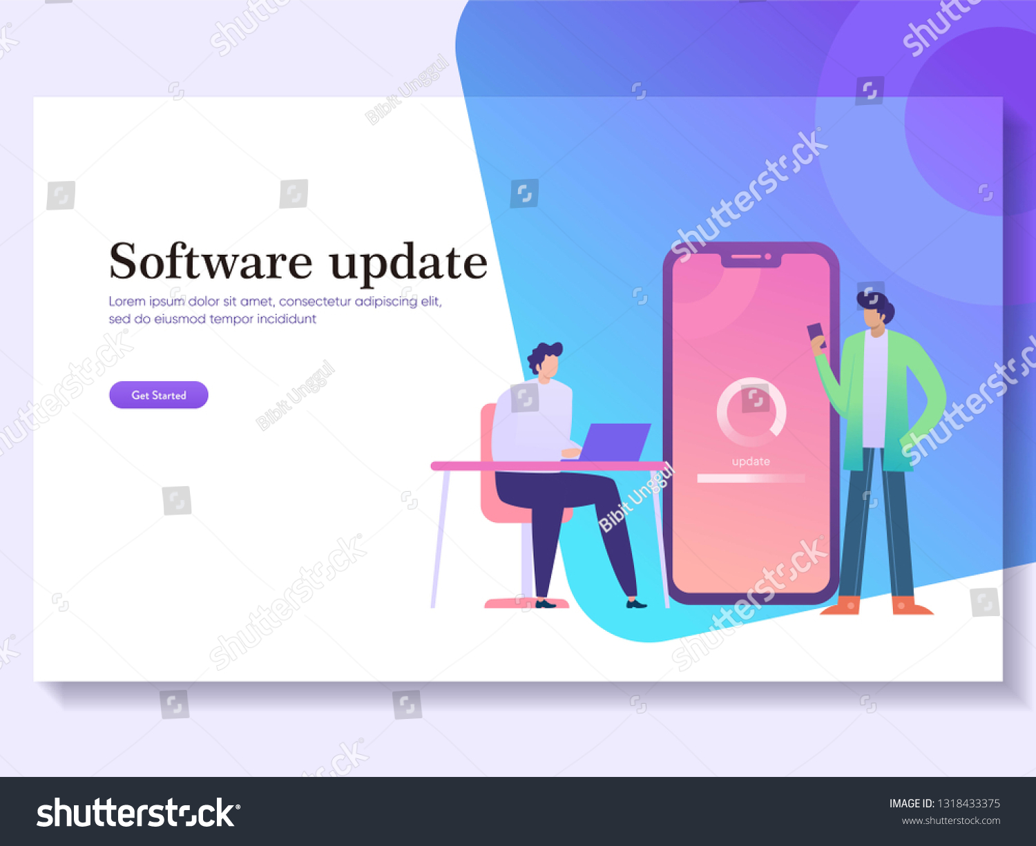 System Update Vector Updgrade Application Illustration Stock Vector ...