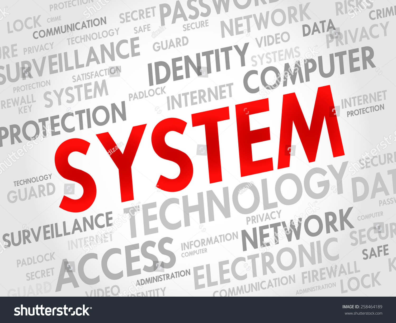 System Word Cloud Business Concept Stock Vector (Royalty Free ...