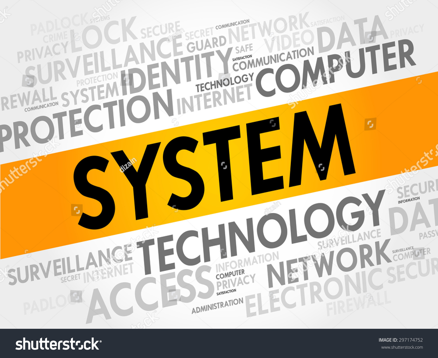 System Word Cloud Business Concept Stock Vector (Royalty Free ...