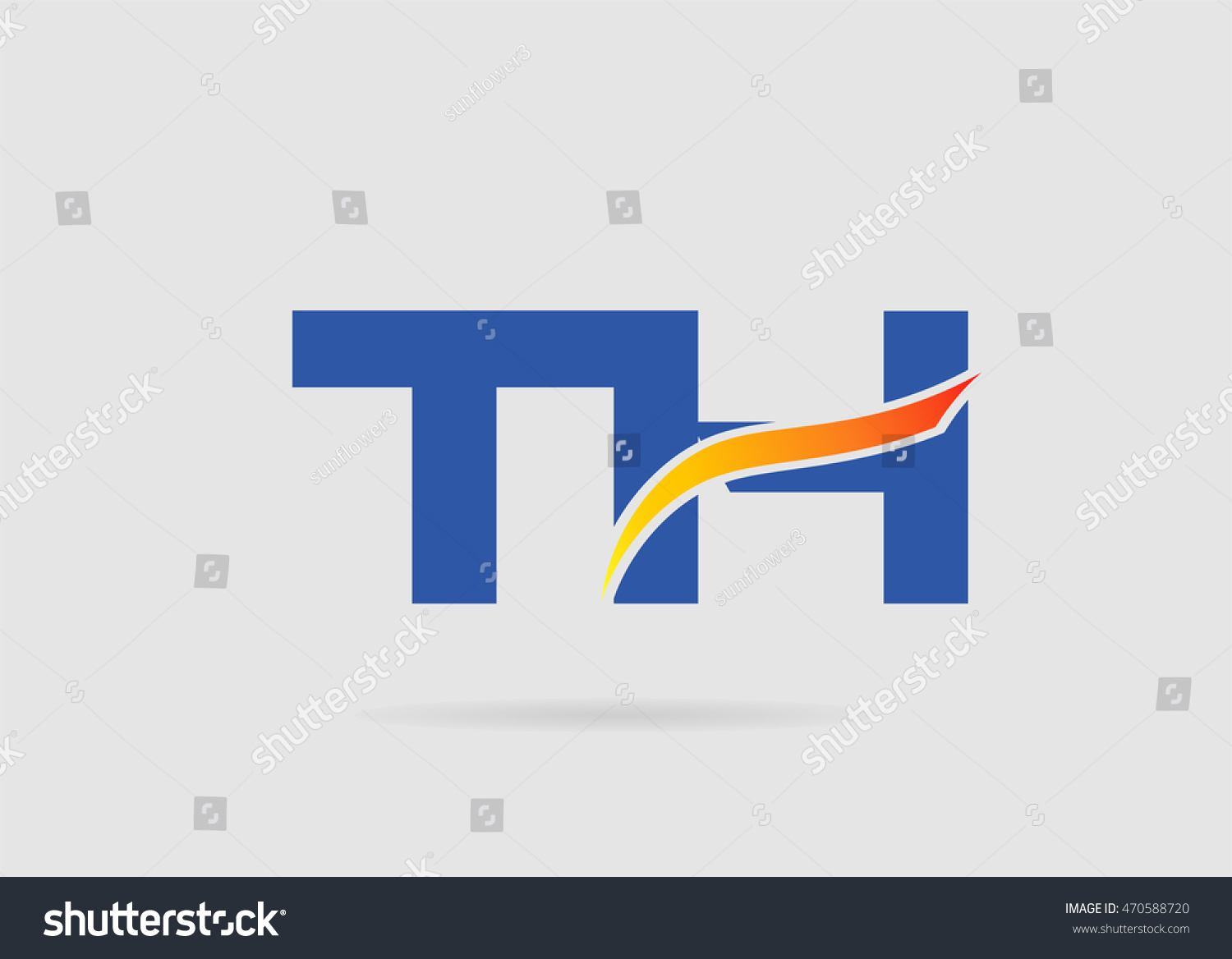 T H Logo Vector Stock Vector (Royalty Free) 470588720
