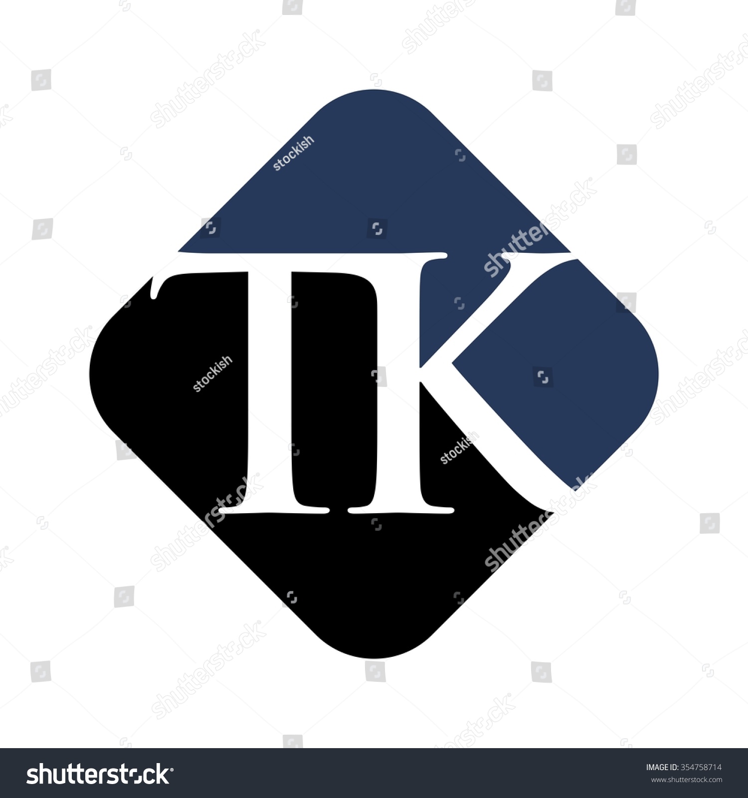 T K Logo Vector: vector de stock (libre de regalías) 354758714 ...