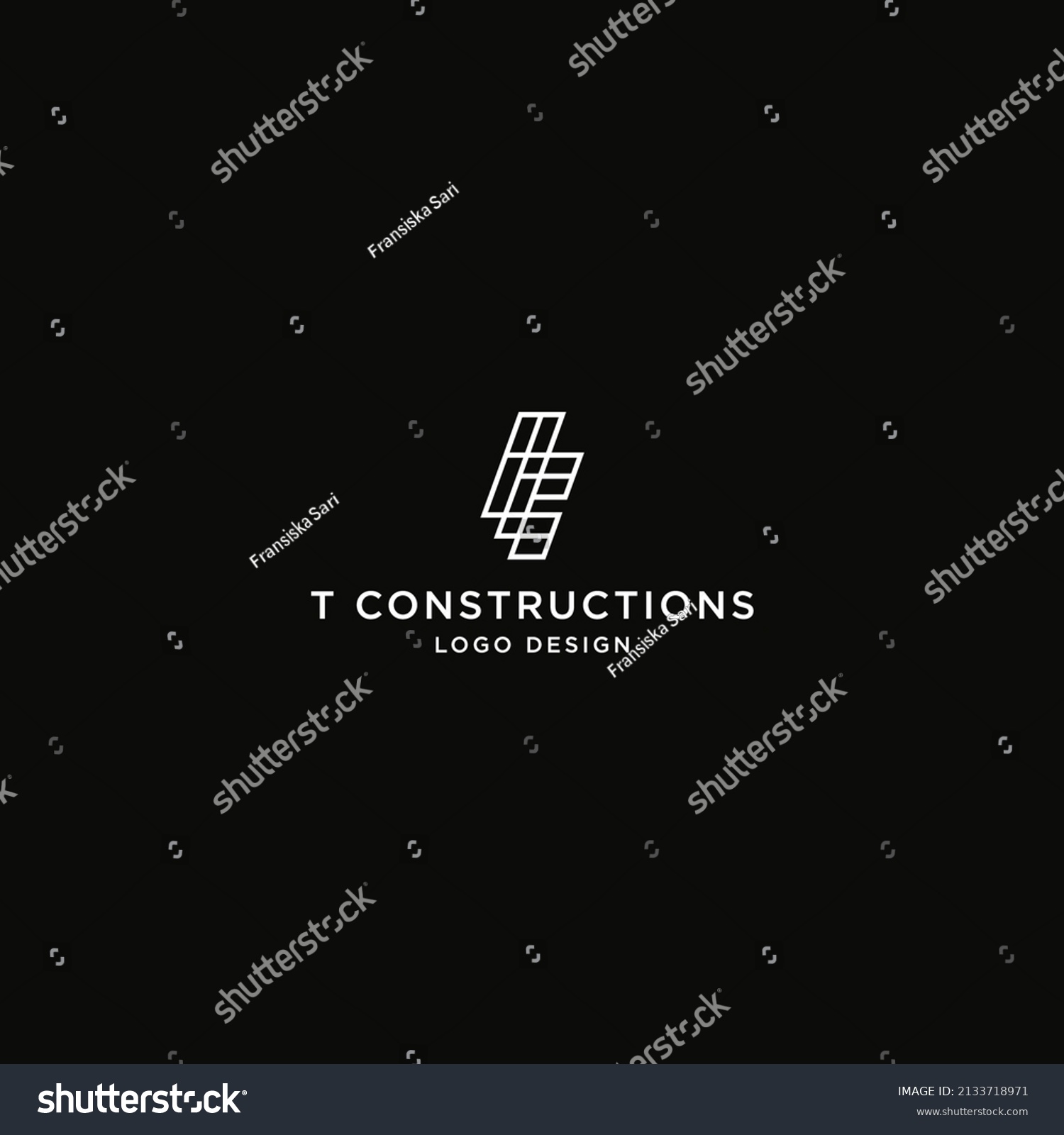 T Constructions Logo Design Vector Stock Vector (Royalty Free ...